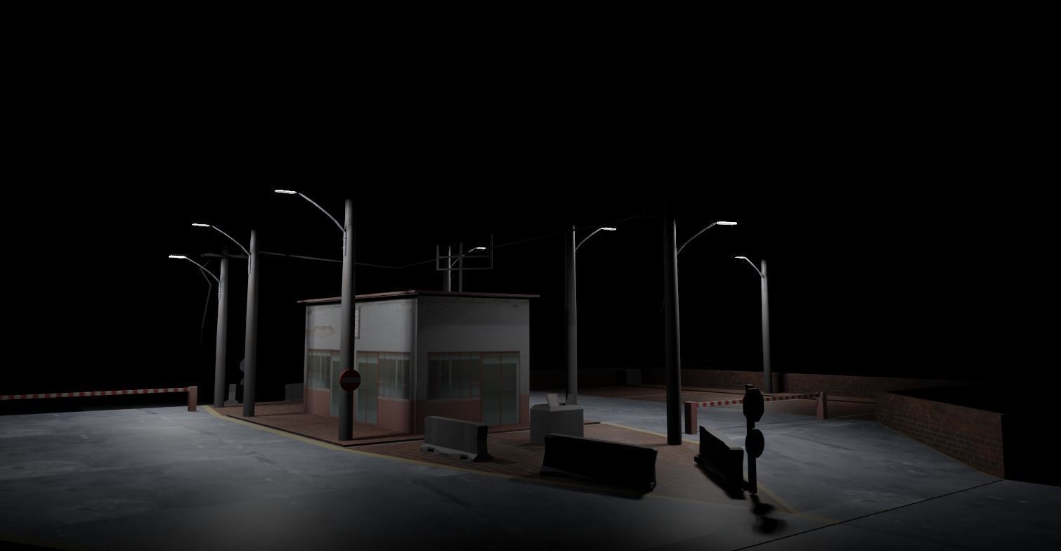 3D model Border crossing VR / AR / low-poly | CGTrader