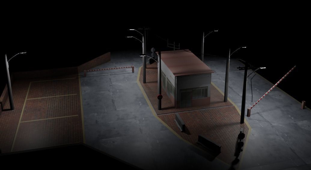 3D model Border crossing VR / AR / low-poly | CGTrader