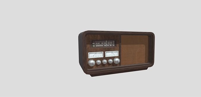 Radio retro free VR / AR / low-poly 3D model | CGTrader