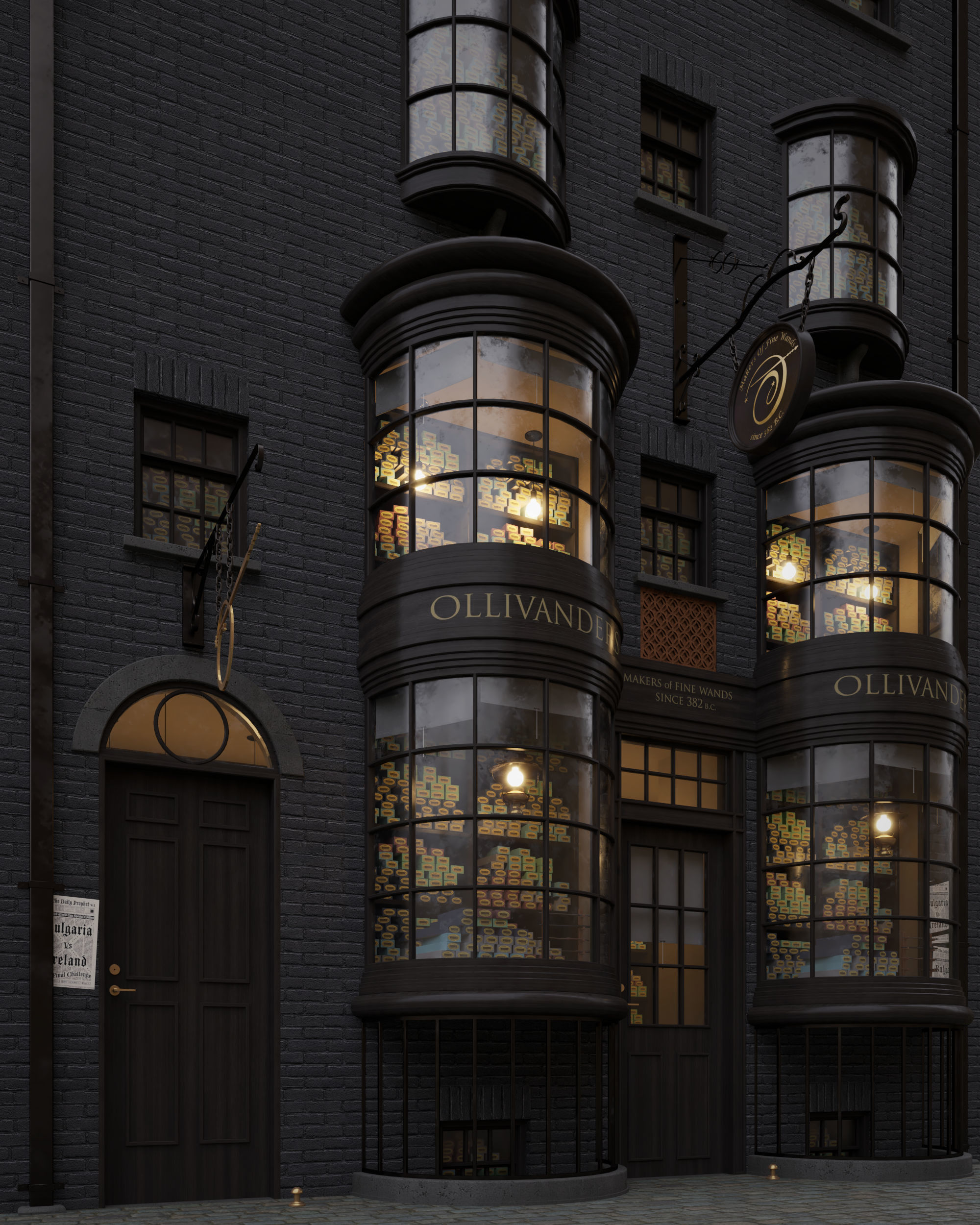 Ollivanders Wand Shop from Harry Potter 3D model | CGTrader