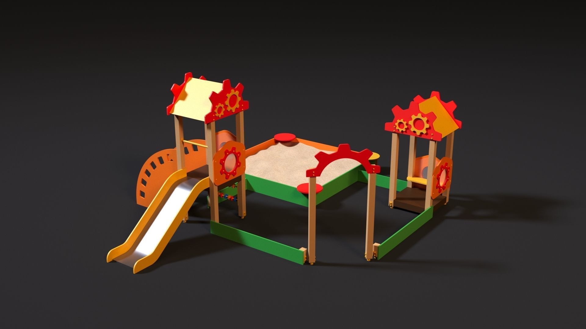 3D model playground outdoor Sandbox | CGTrader