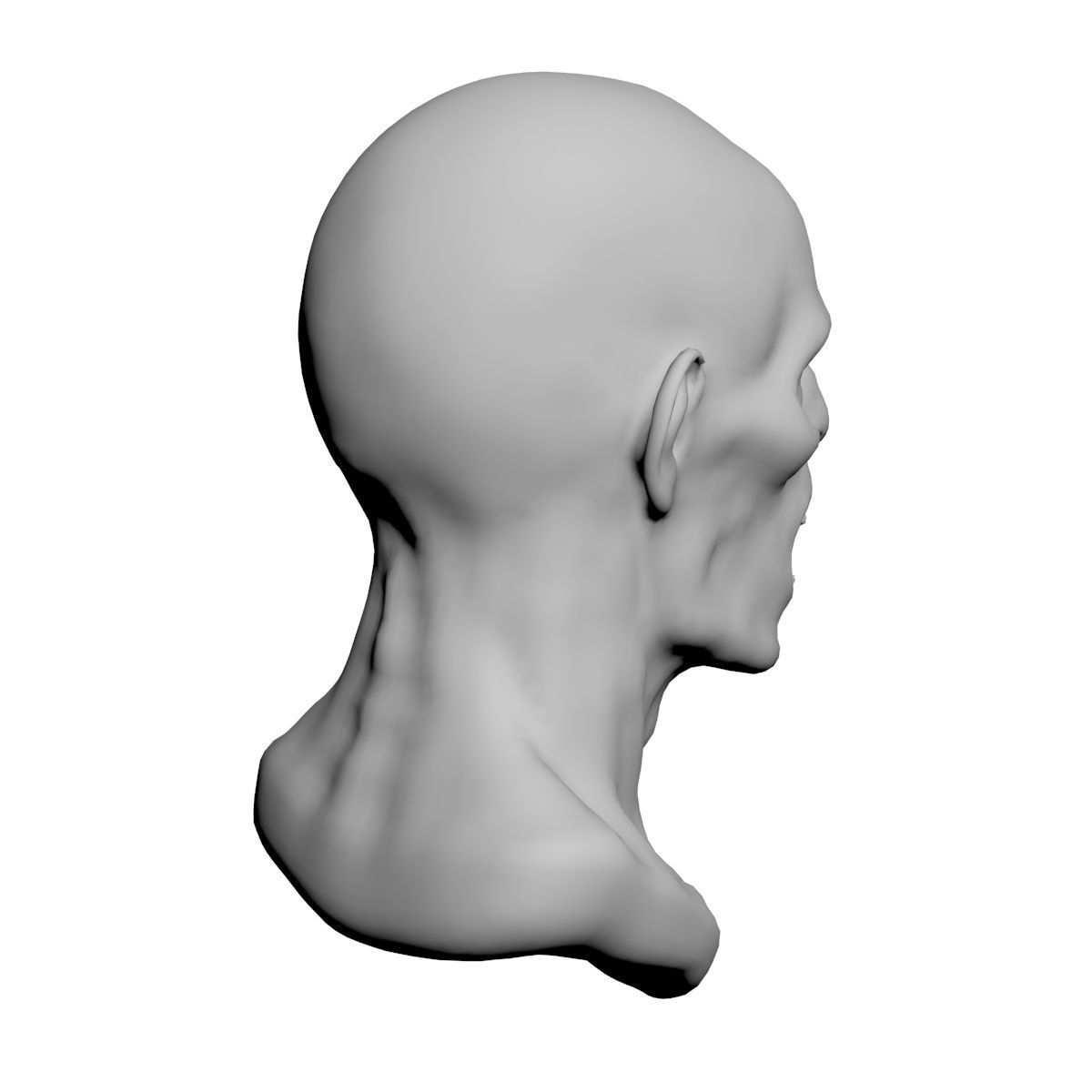Undead Zombie head Mesh 3D model | CGTrader