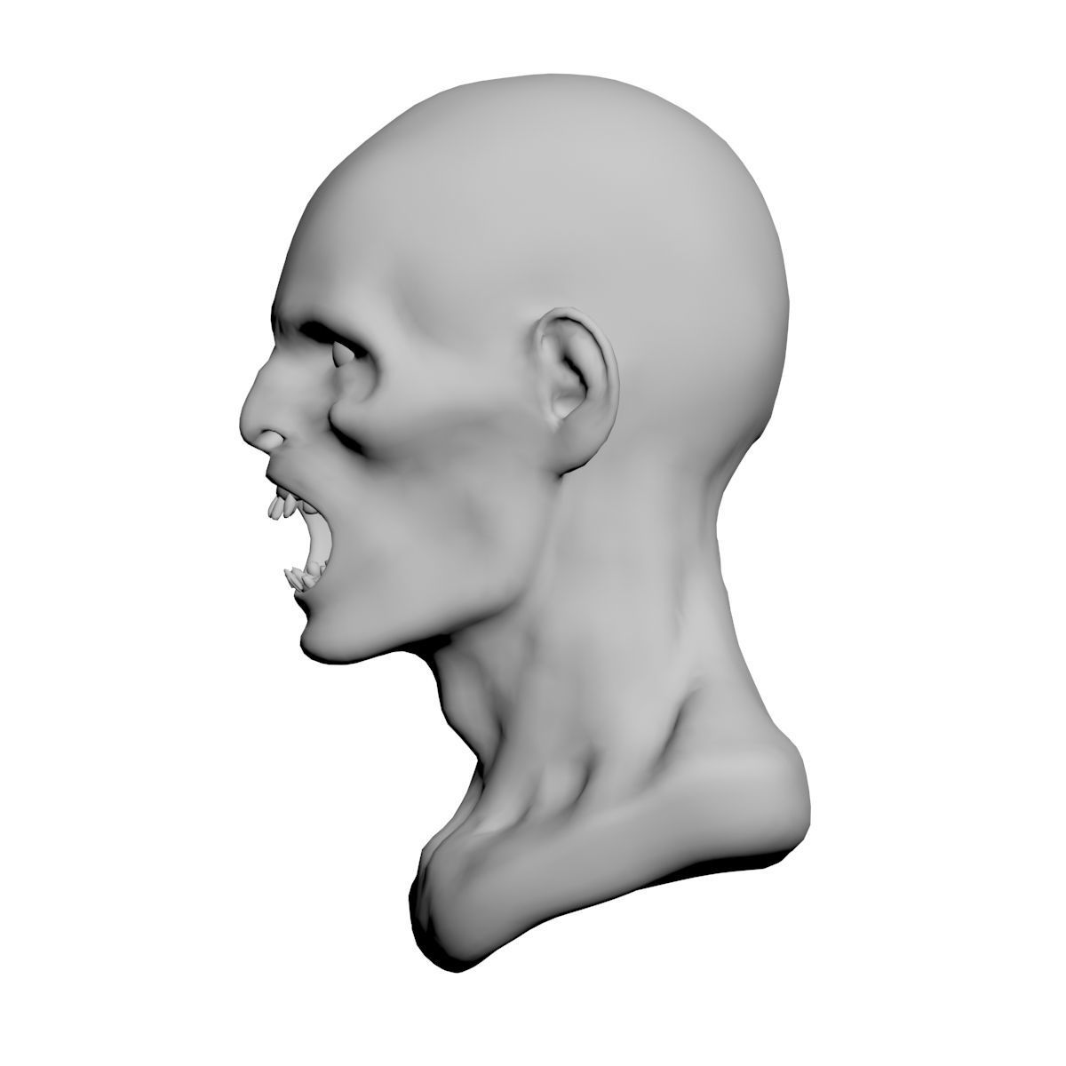 Undead Zombie head Mesh 3D model | CGTrader