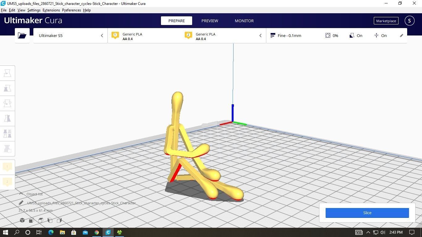 Stick Character 3D model 3D printable | CGTrader
