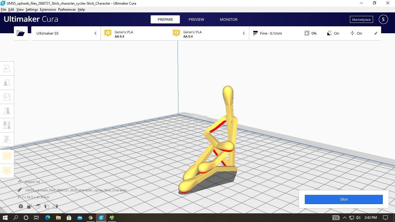 Stick Character 3D model 3D printable | CGTrader
