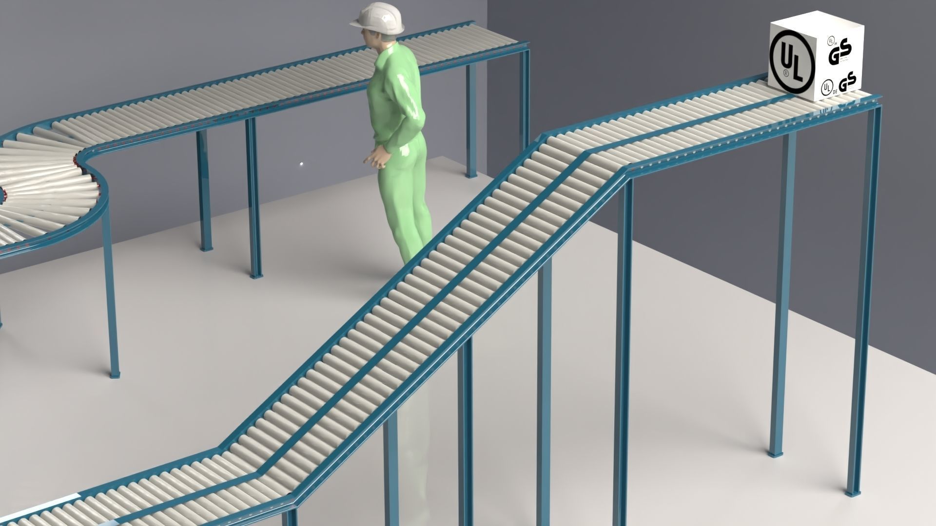Roller Conveyor with Solidworks 3D model | CGTrader