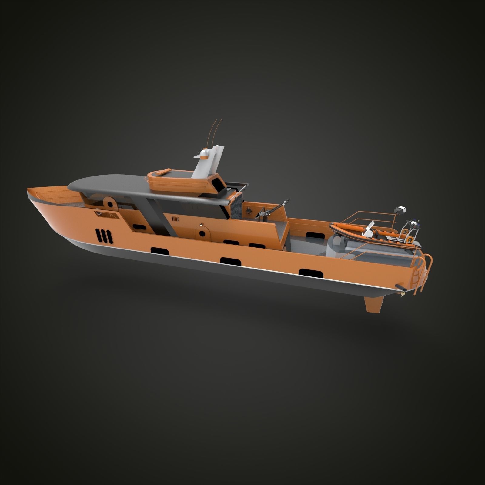 Rescue boat 3D model | CGTrader