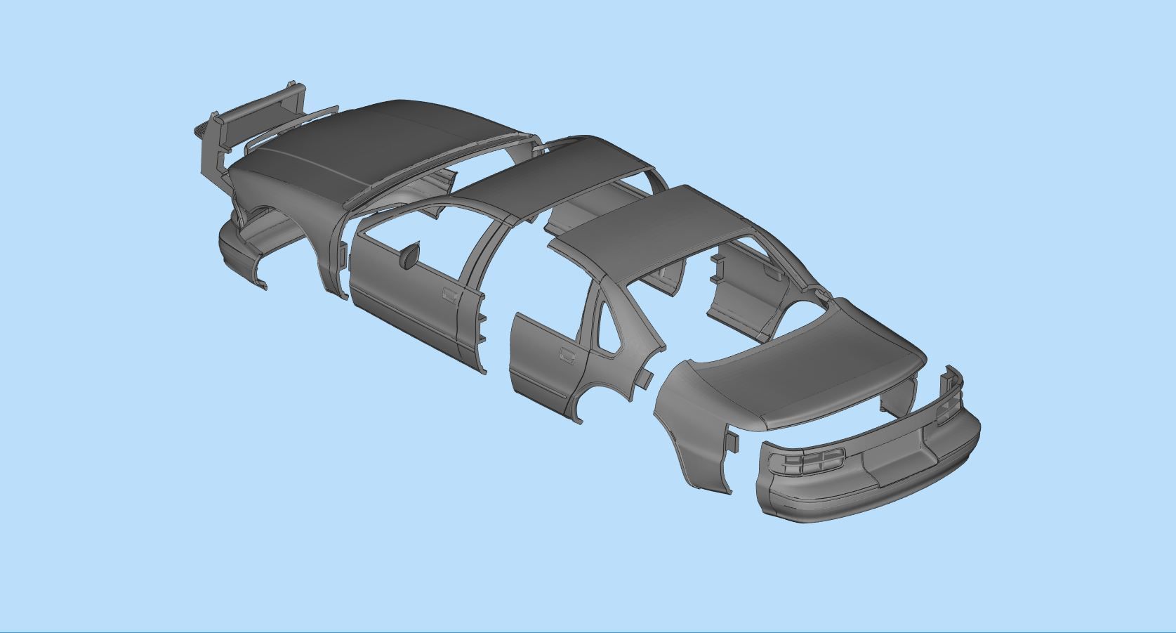 STL printable rc cars body Chevy Impala SS and Bonus 3D model 3D ...