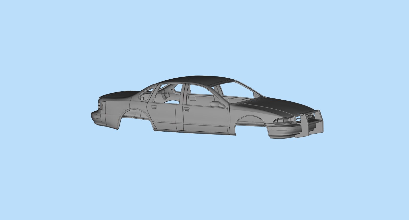 STL printable rc cars body Chevy Impala SS and Bonus 3D model 3D ...