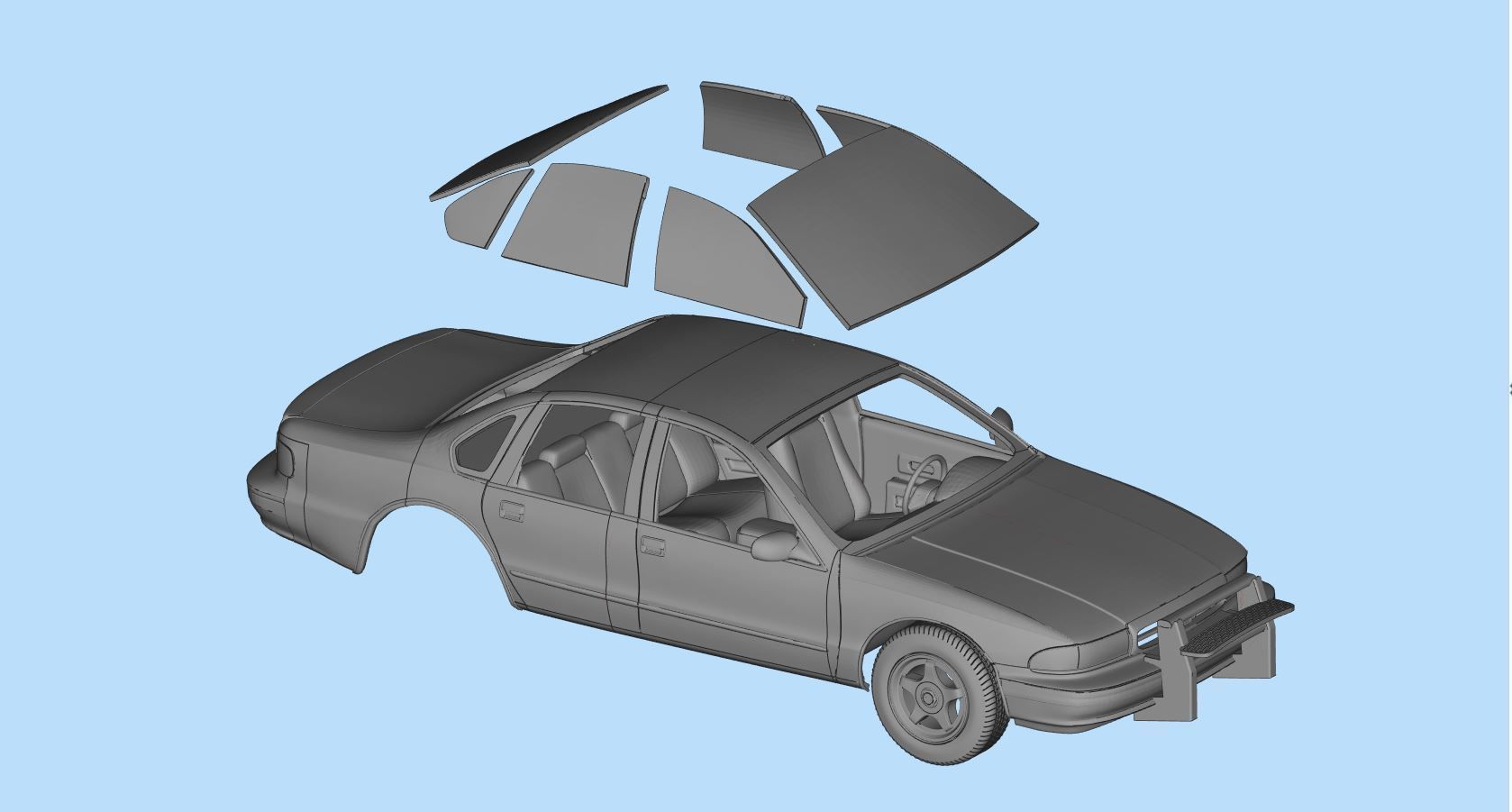 STL printable rc cars body Chevy Impala SS and Bonus 3D model 3D ...