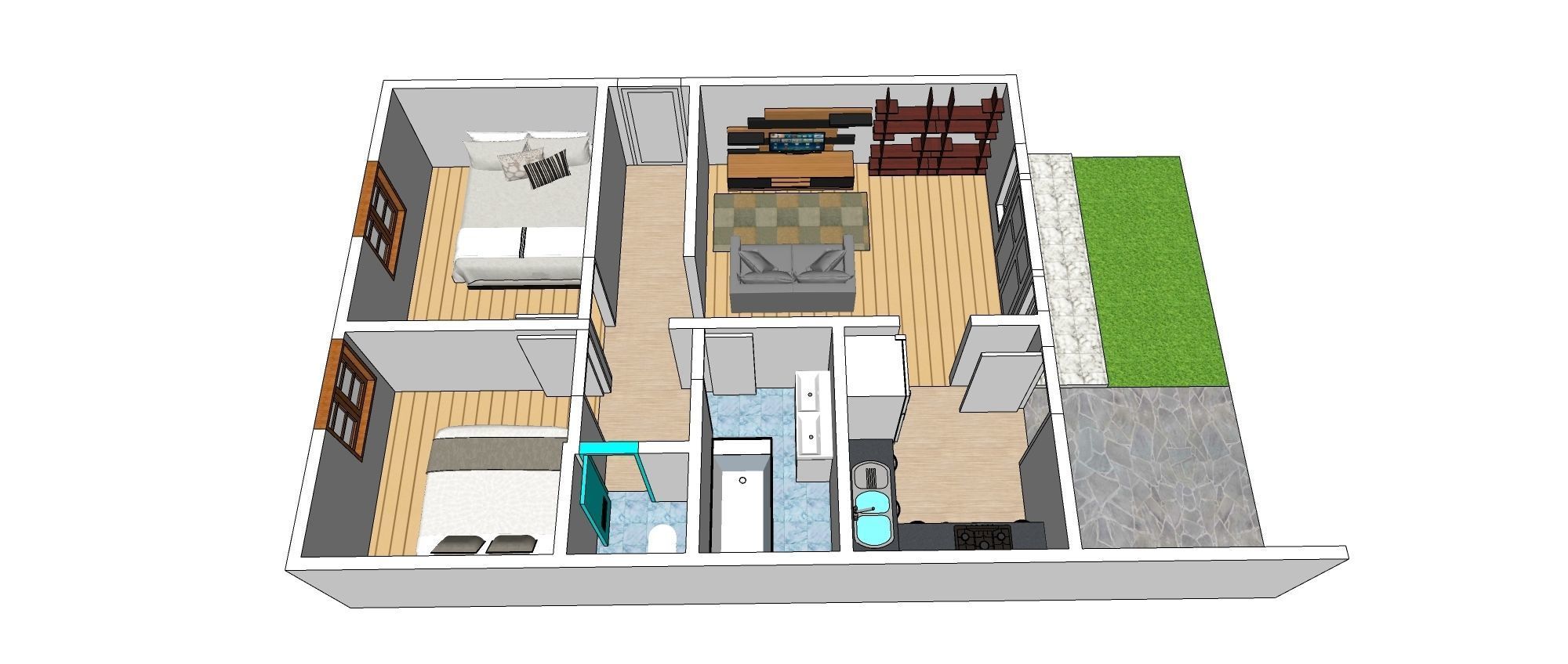 House - Floor Plan 3D 3D model 3D printable | CGTrader