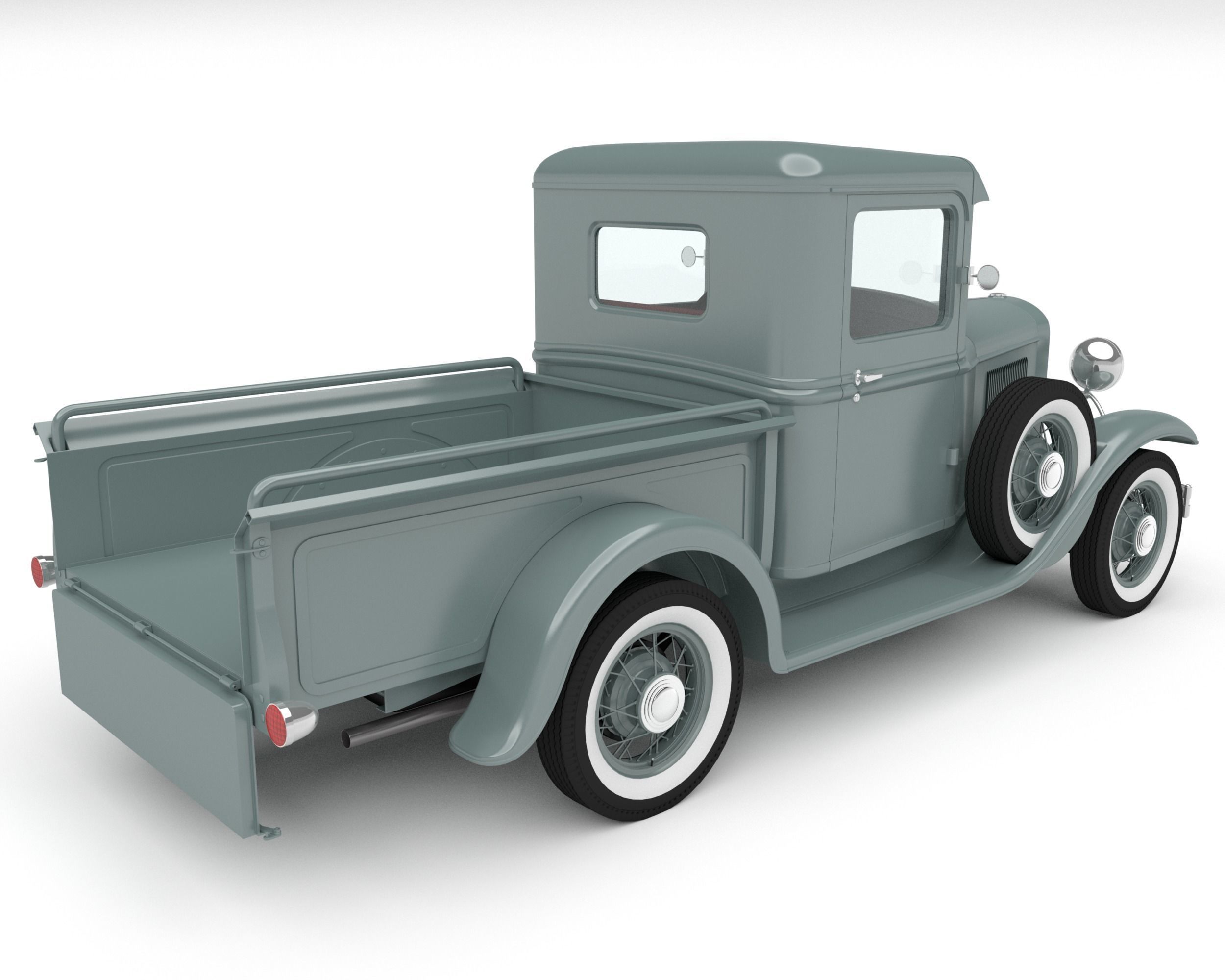 retro pick-up 3D model | CGTrader