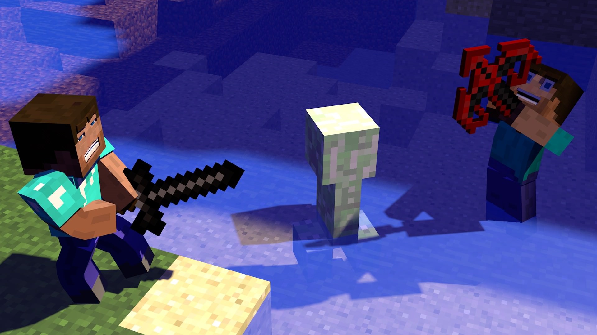 Sword and Pickaxe of Minecraft free 3D model | CGTrader