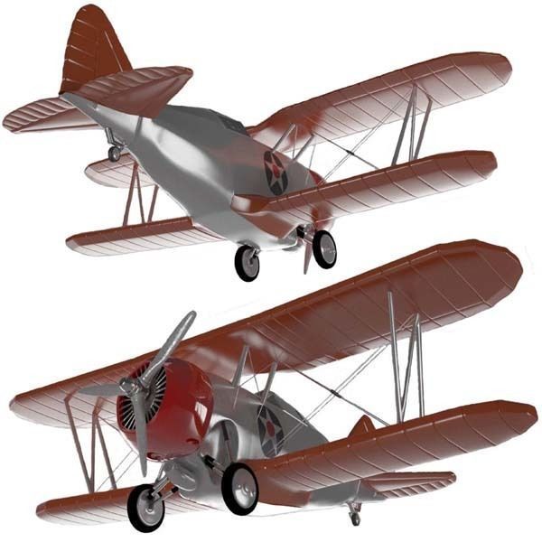 3D model Grumman F2F-USA WW2 PLANE VR / AR / low-poly | CGTrader