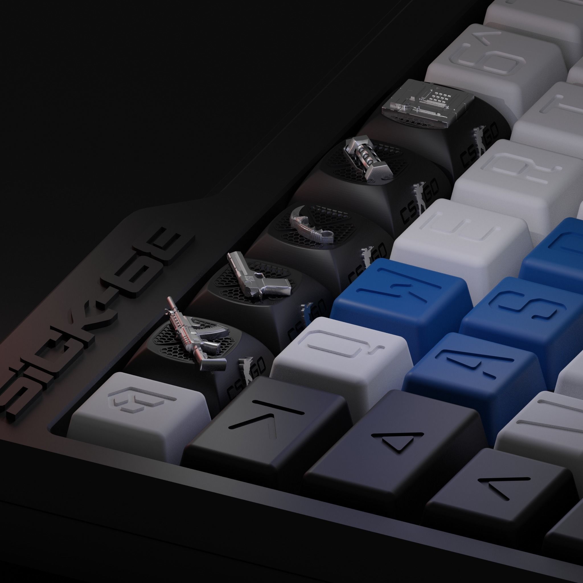 Csgo keycaps 3D model 3D printable | CGTrader