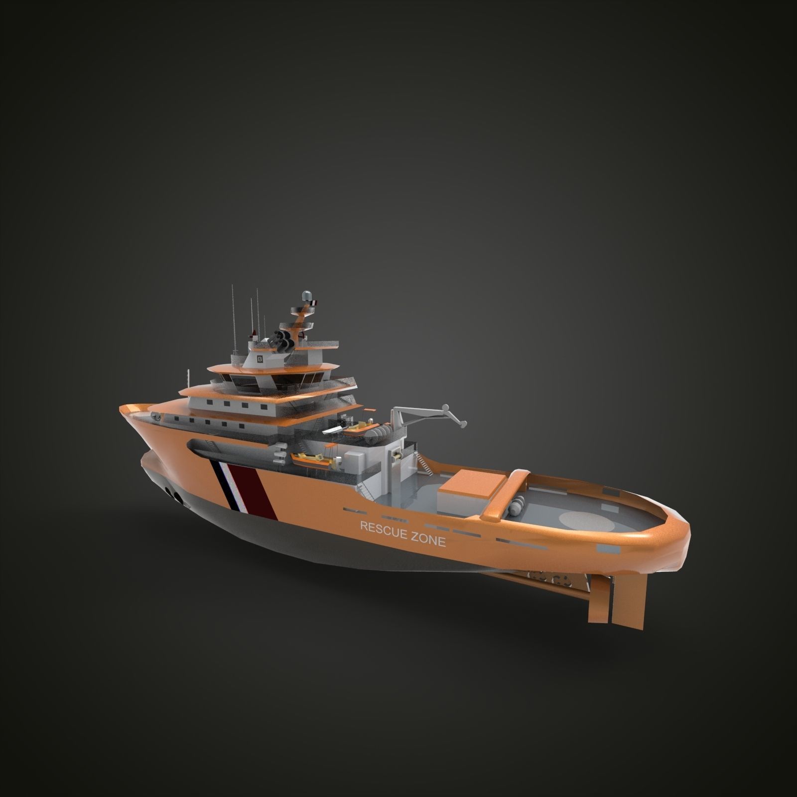 Offshore ship 3D model | CGTrader