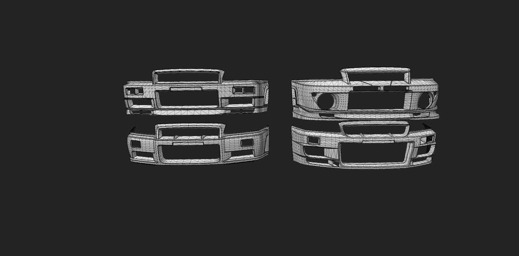 Body kit Skyline R34 Bumper 3D model | CGTrader