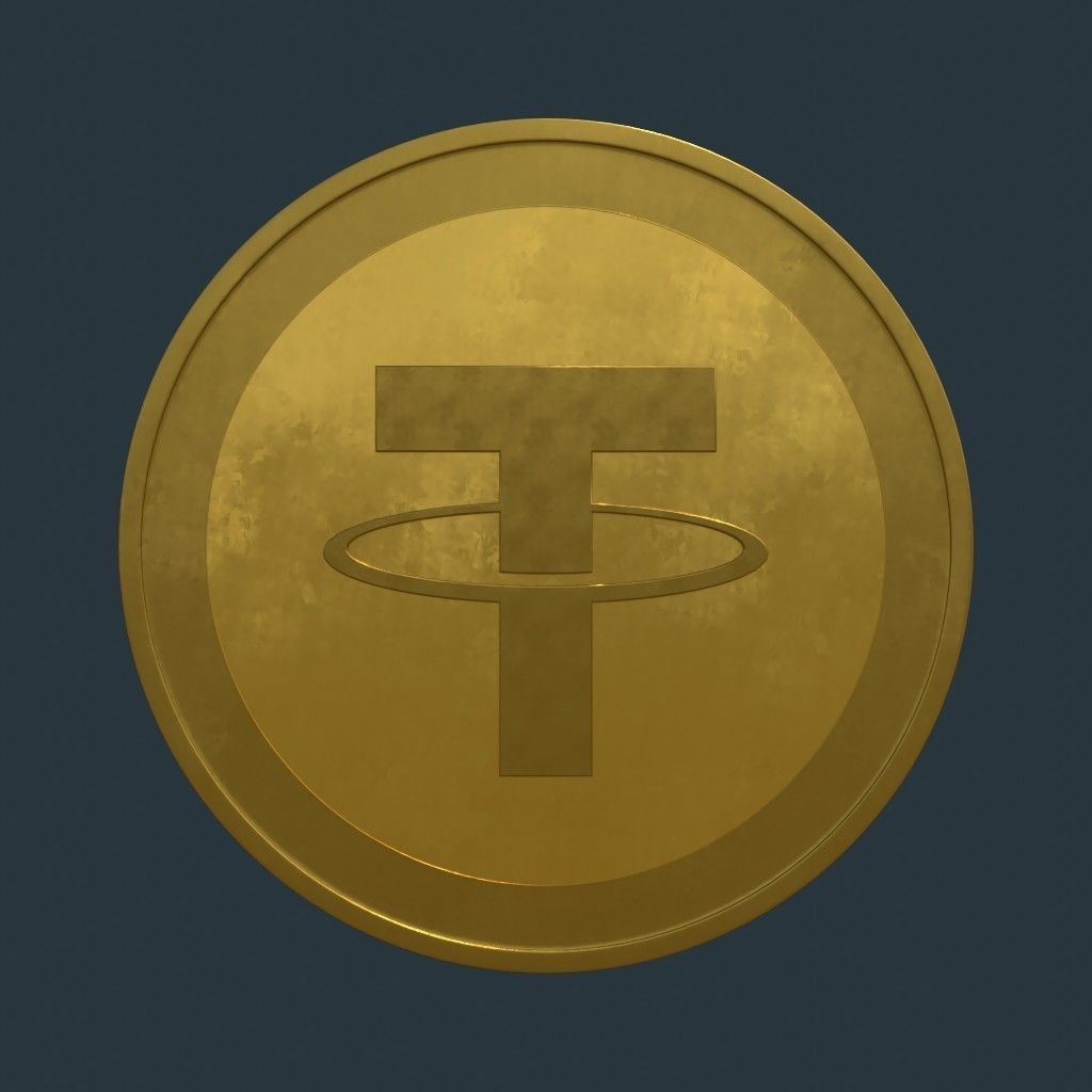 Tether USDT - Cryptocurrency Coin 3D model | CGTrader