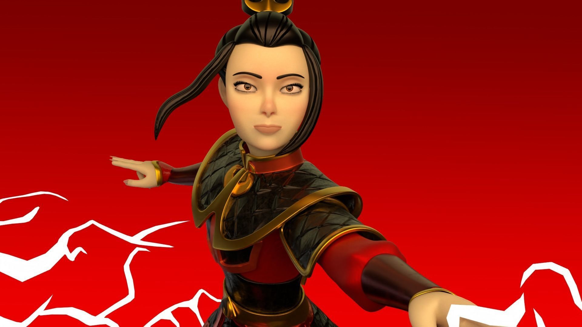 3D model Princess Azula lowpoly 3D model VR / AR / low-poly | CGTrader