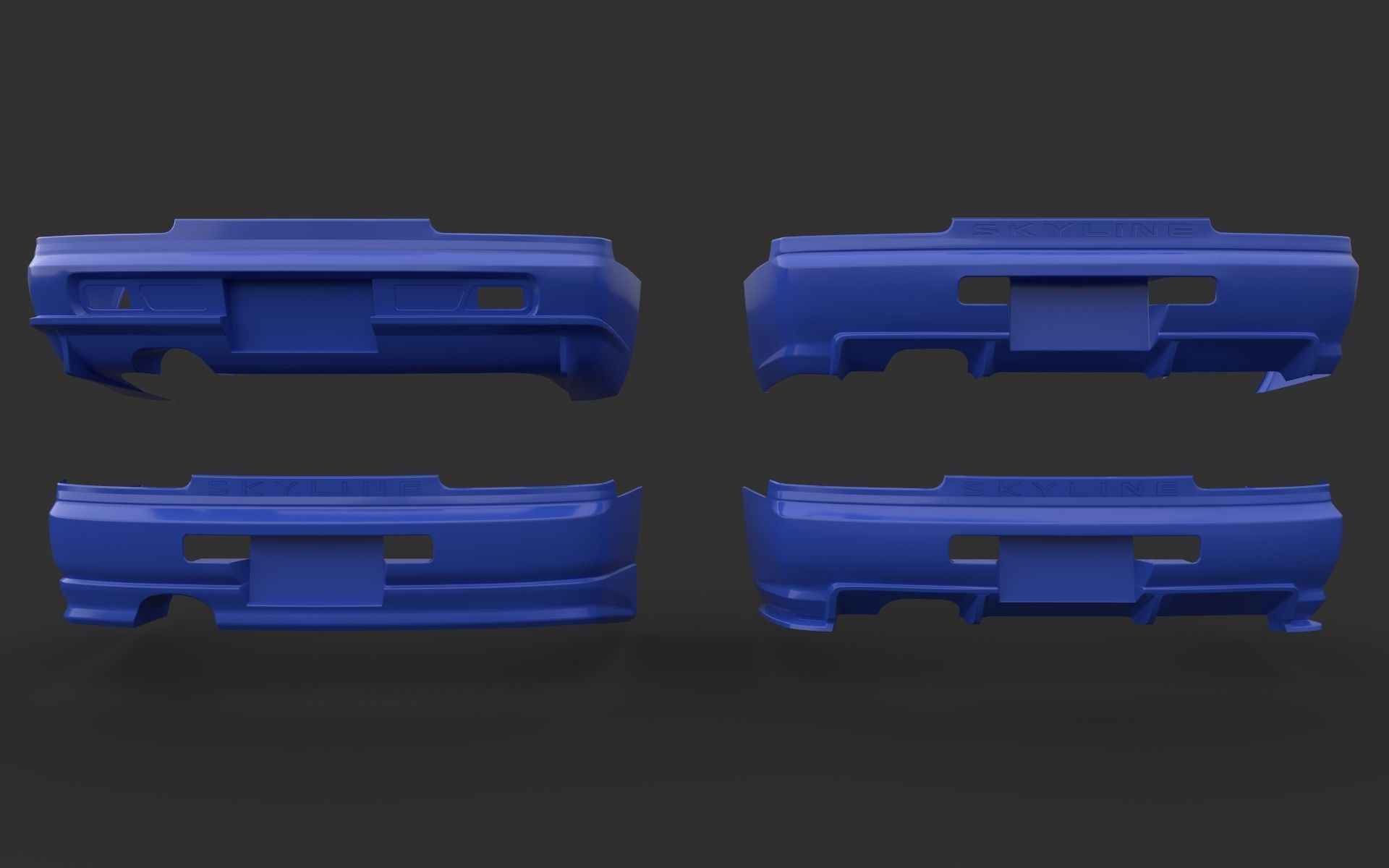 Body kit Skyline R34 Bumper rear 3D model | CGTrader
