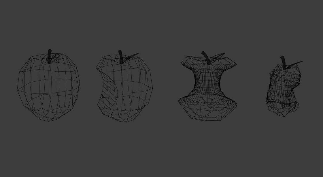 3D model Rotting Apple VR / AR / low-poly | CGTrader