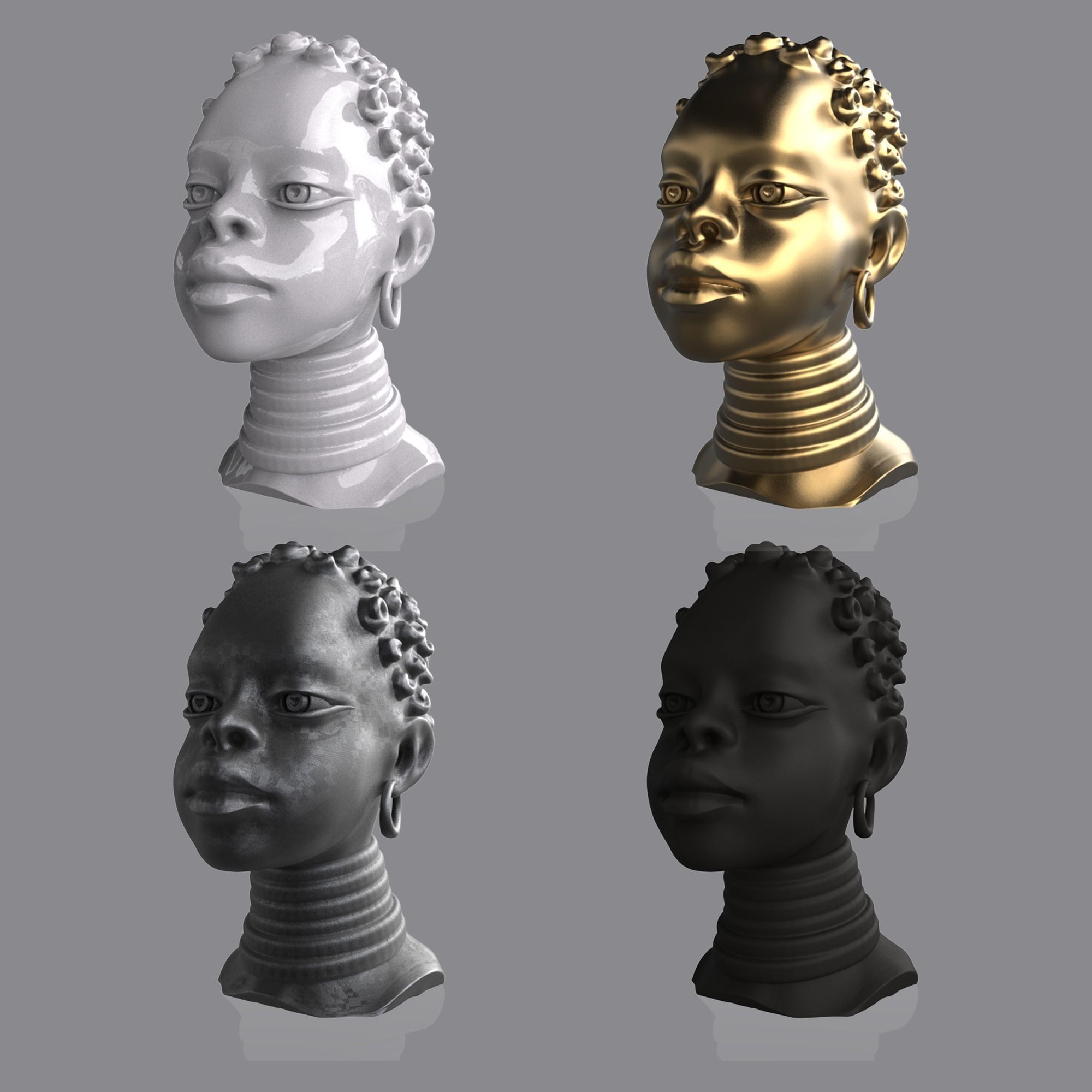 african figurine 3D model 3D printable | CGTrader