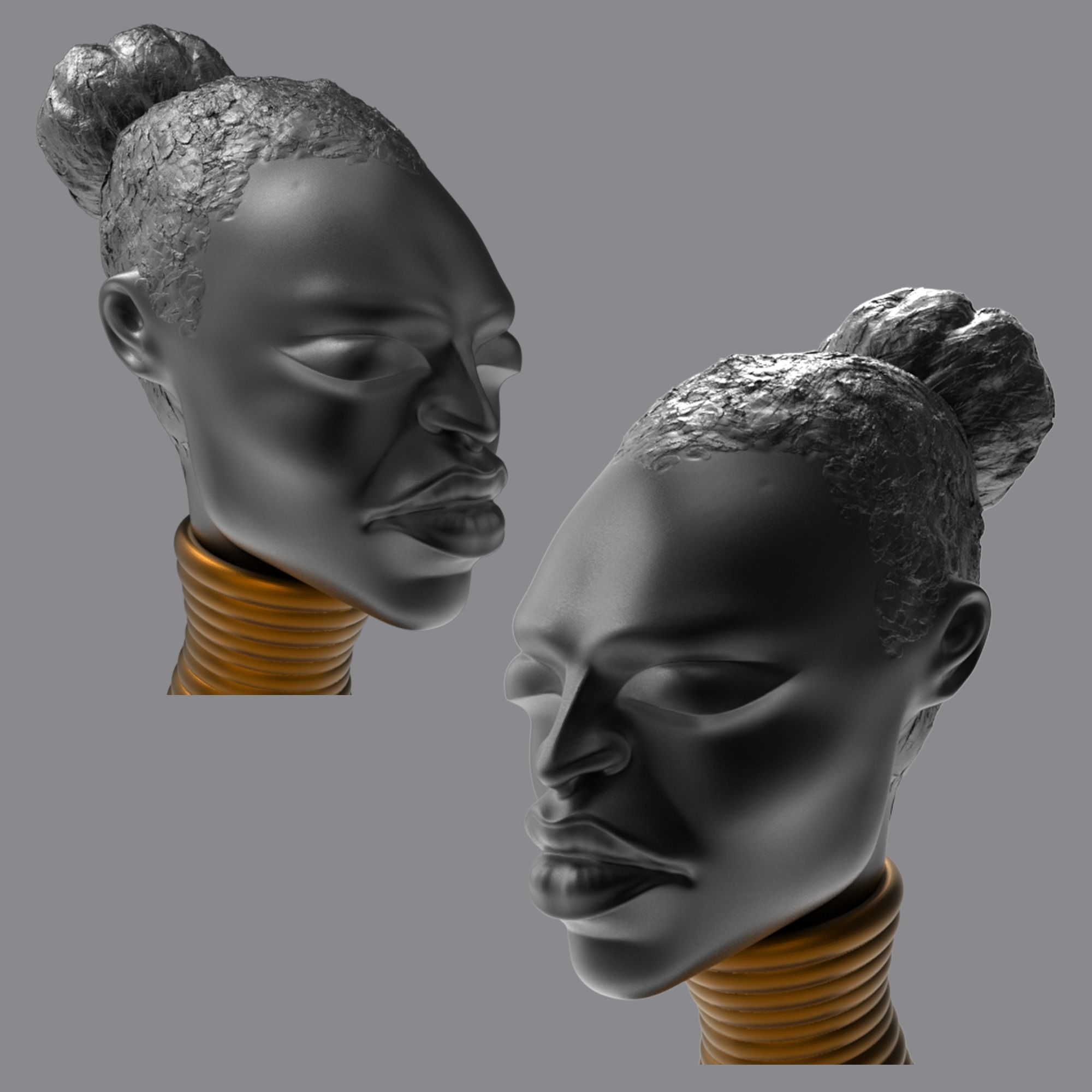 african figurine 3D model 3D printable | CGTrader