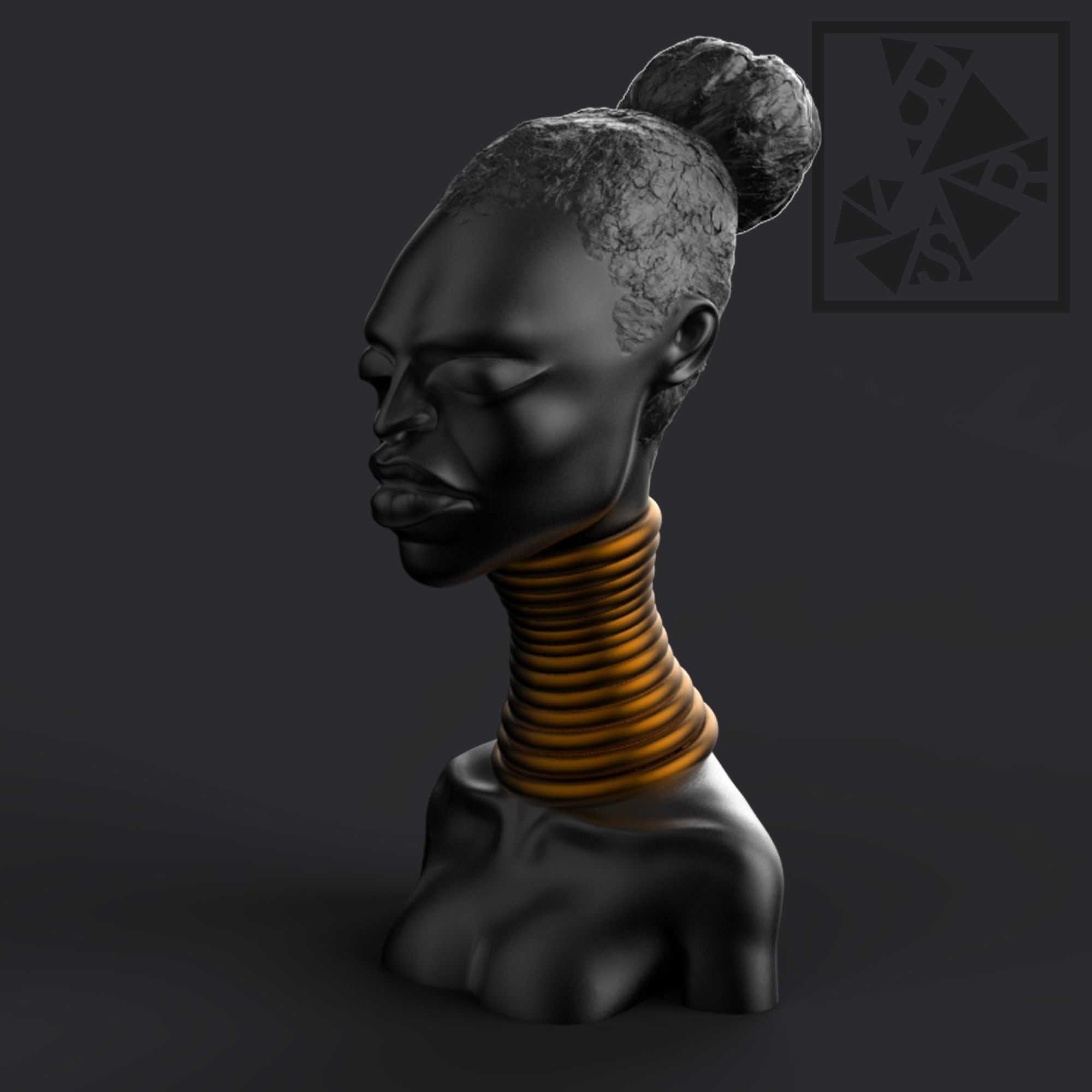 african figurine 3D model 3D printable | CGTrader
