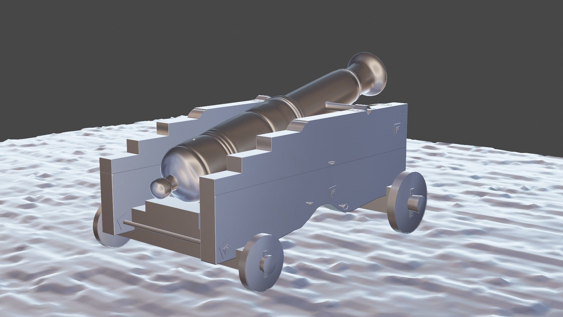 3d model of a cannon 3D model | CGTrader