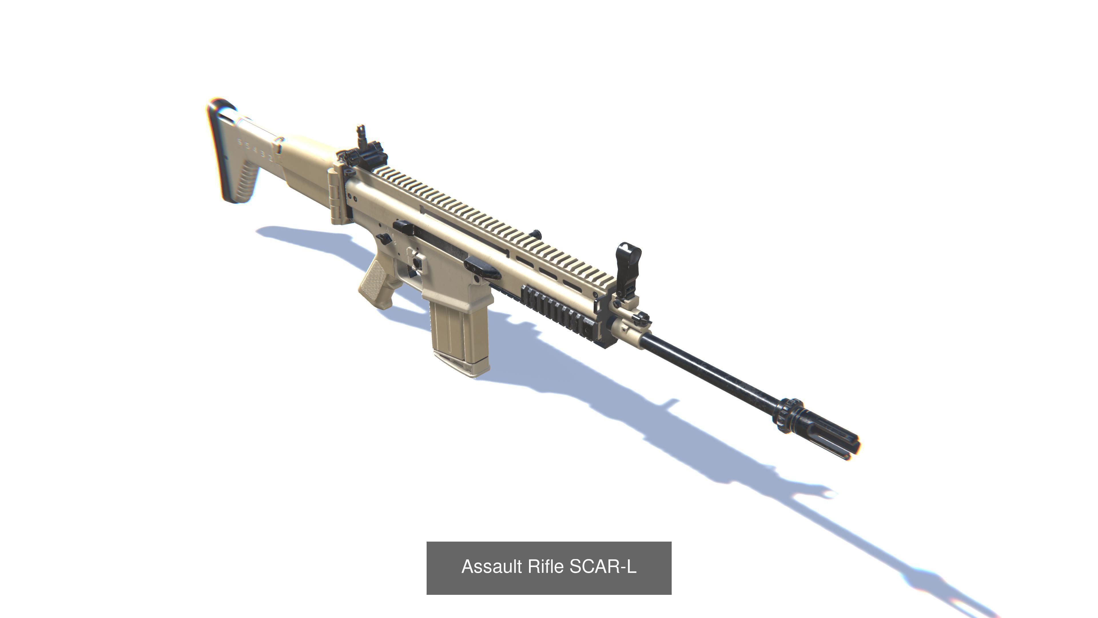 3D Model Collection Assault Rifle Bundle VR / AR / low-poly | CGTrader
