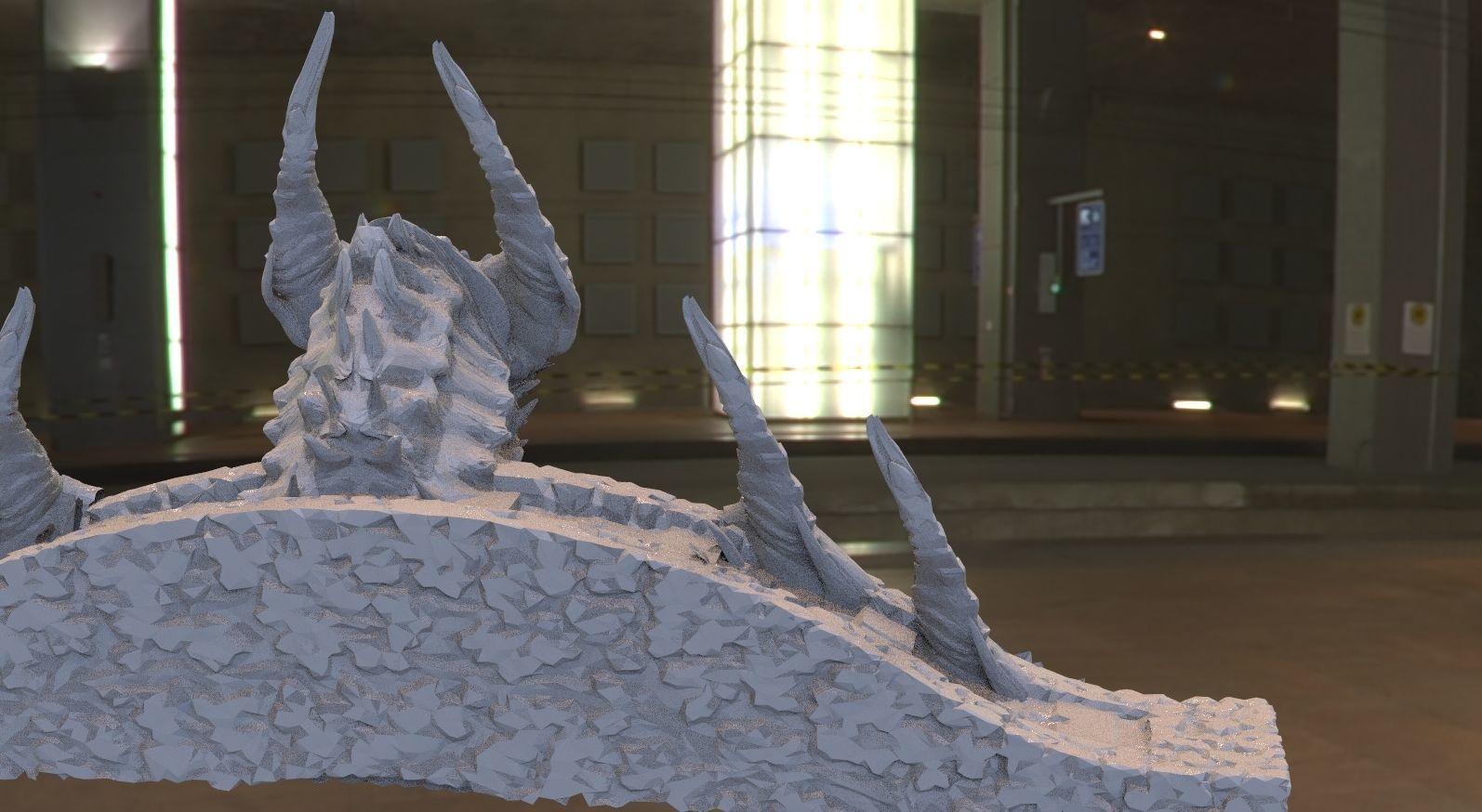 Dragon gate arch top 3D model | CGTrader