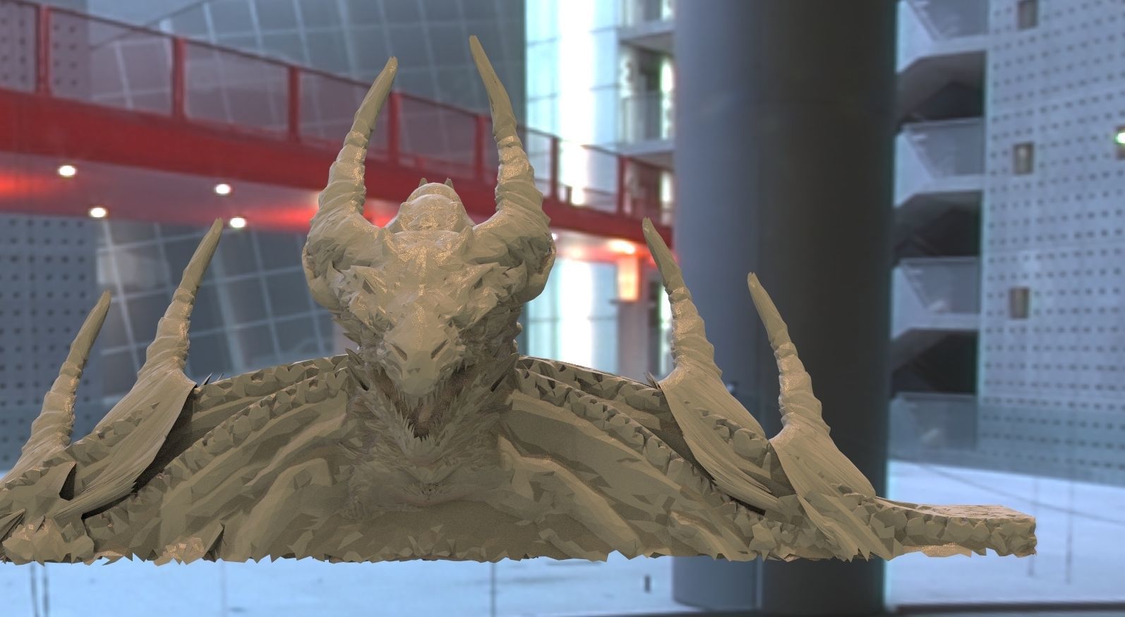 Dragon gate arch top 3D model | CGTrader