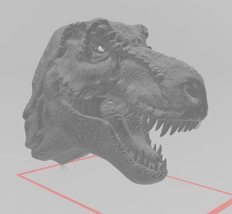 T REX HEAD BUST STL 3D model 3D printable | CGTrader