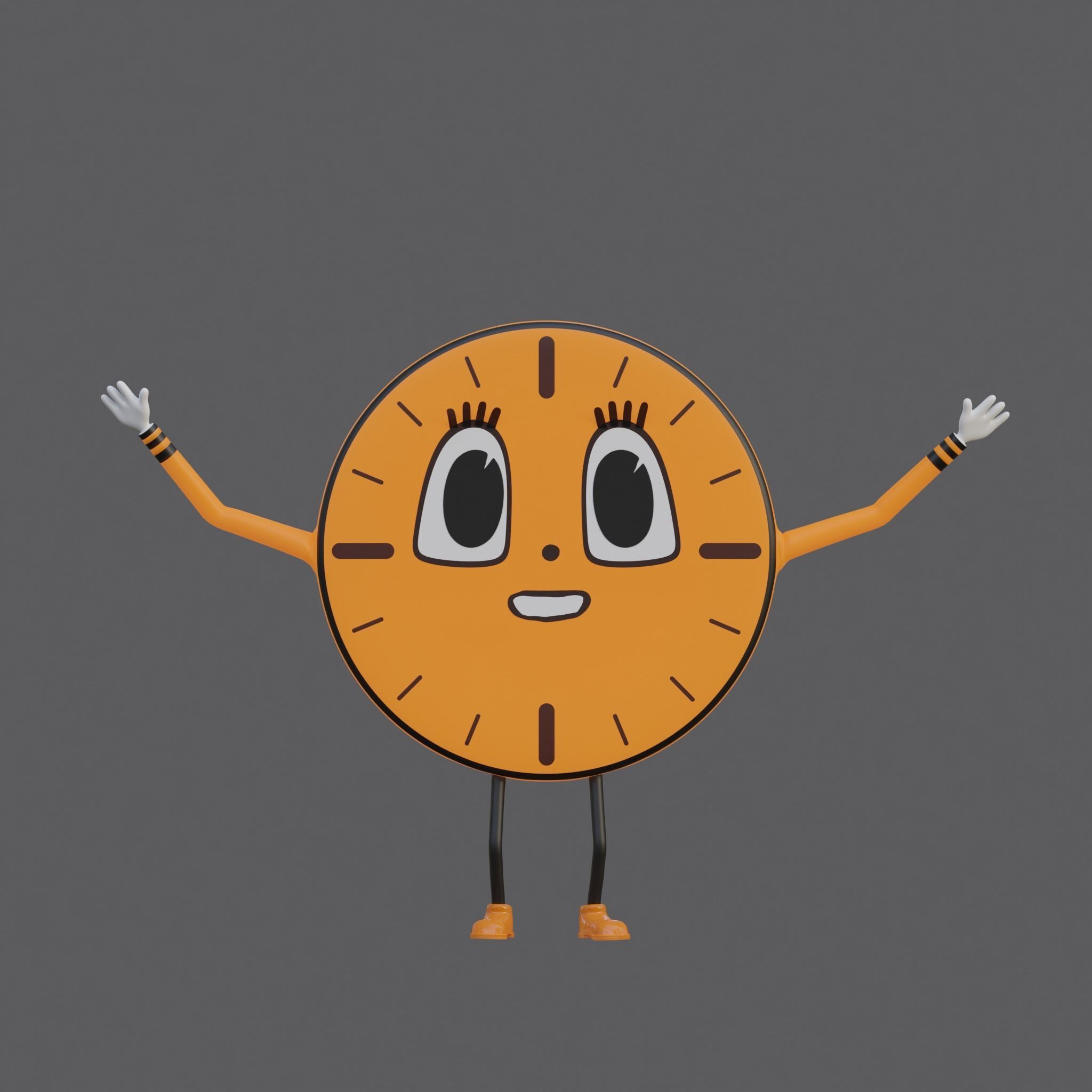 Miss Minutes TVA free 3D model rigged | CGTrader