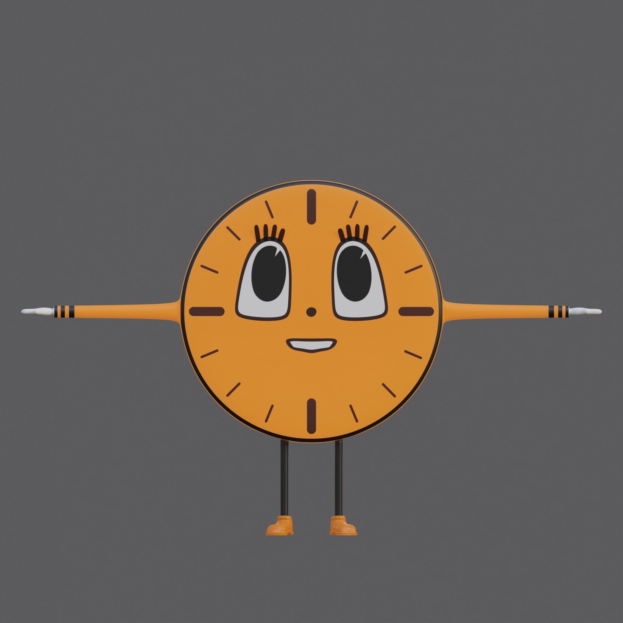 Miss Minutes TVA free 3D model rigged | CGTrader