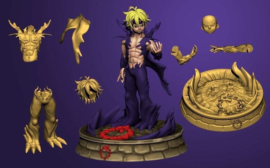 Meliodas assault mode 3D model 3D printable | CGTrader