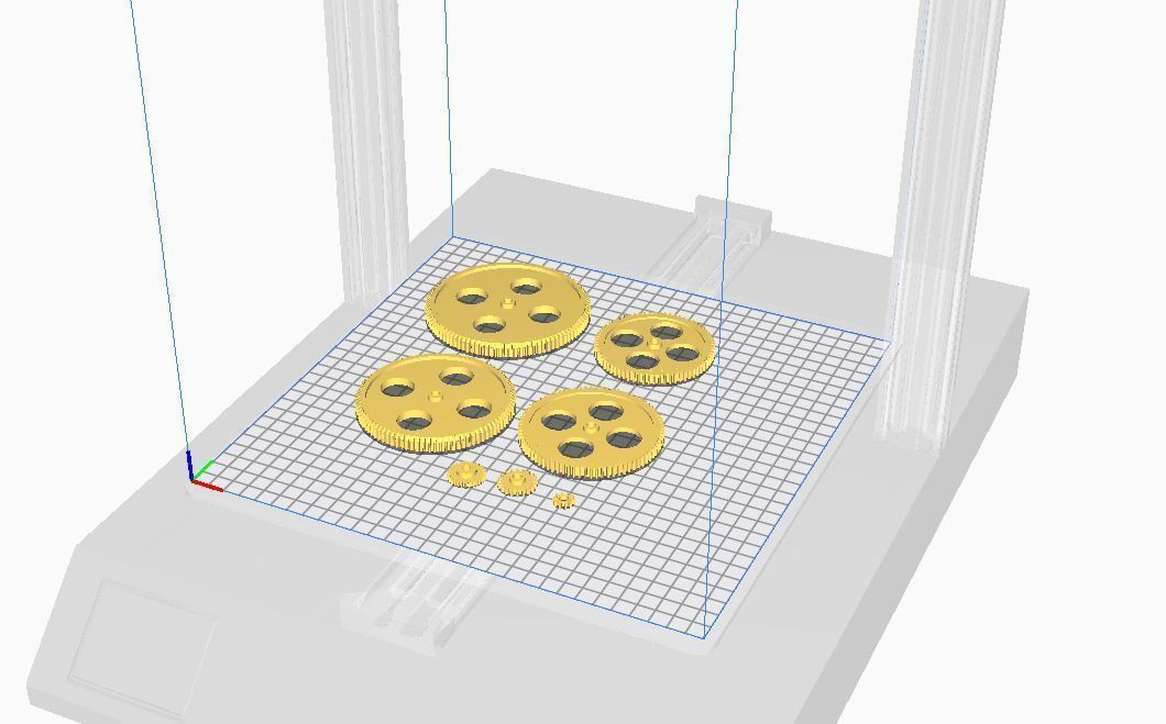 Spur Gears for 3d printing free 3D model 3D printable | CGTrader
