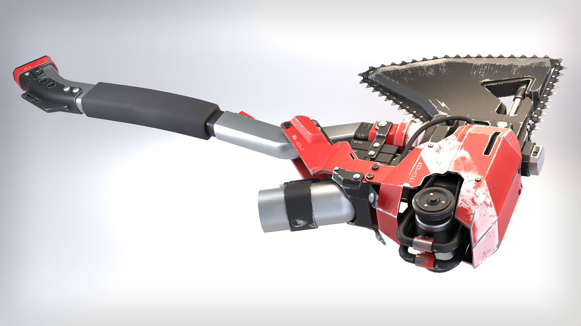 3D model Electric-Axe tool with two blades VR / AR / low-poly | CGTrader