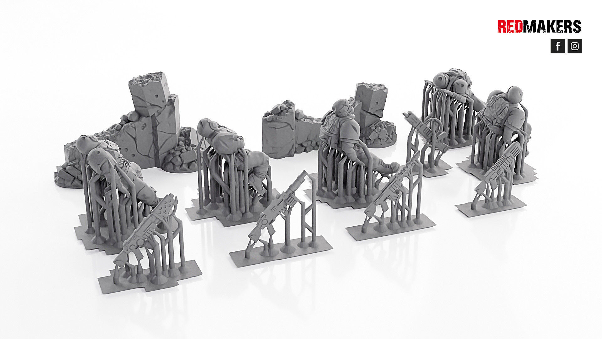Alpha troops - Slain soldiers 3D model 3D printable | CGTrader
