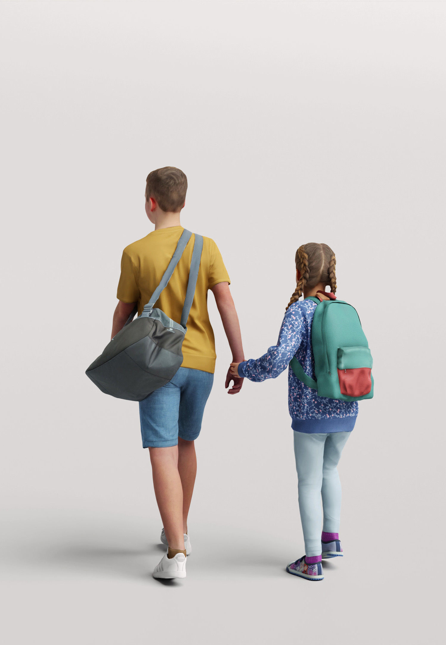 Humano Group model of young boy and a girl 0921 3D model | CGTrader
