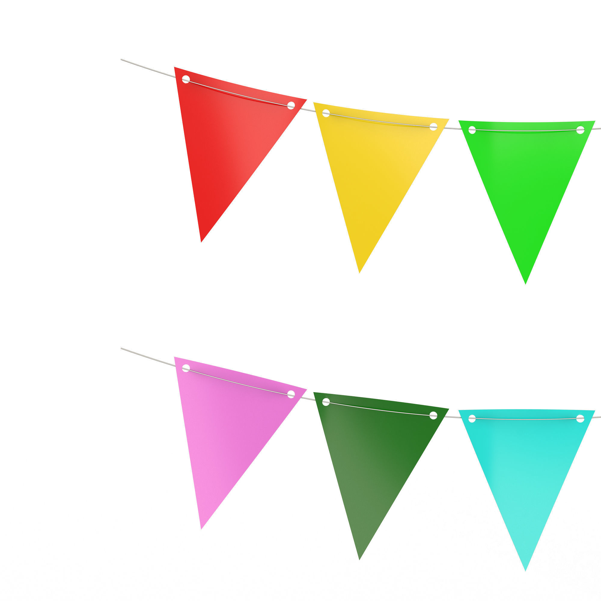 Fagnon Garland Banner 3D model | CGTrader