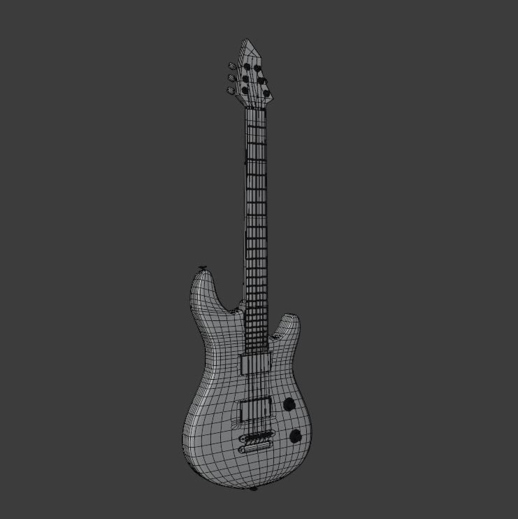 Electric guitar highPoly free 3D model | CGTrader