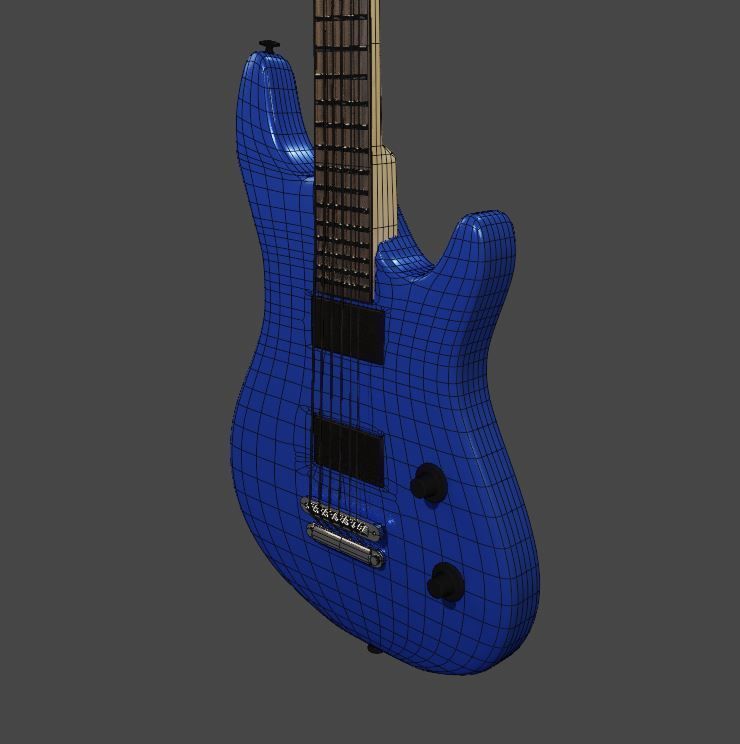 Electric guitar highPoly free 3D model | CGTrader