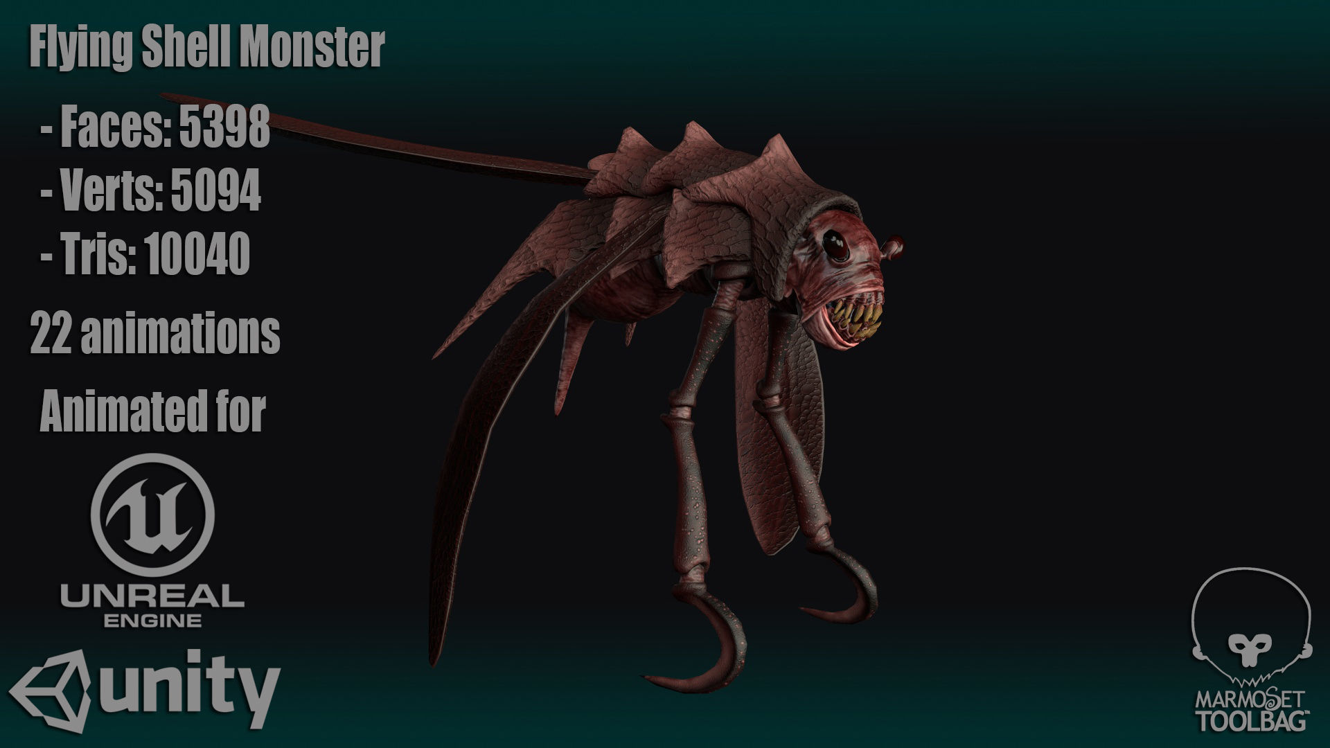 3D Model Collection Shell Monsters Pack VR / AR / low-poly | CGTrader