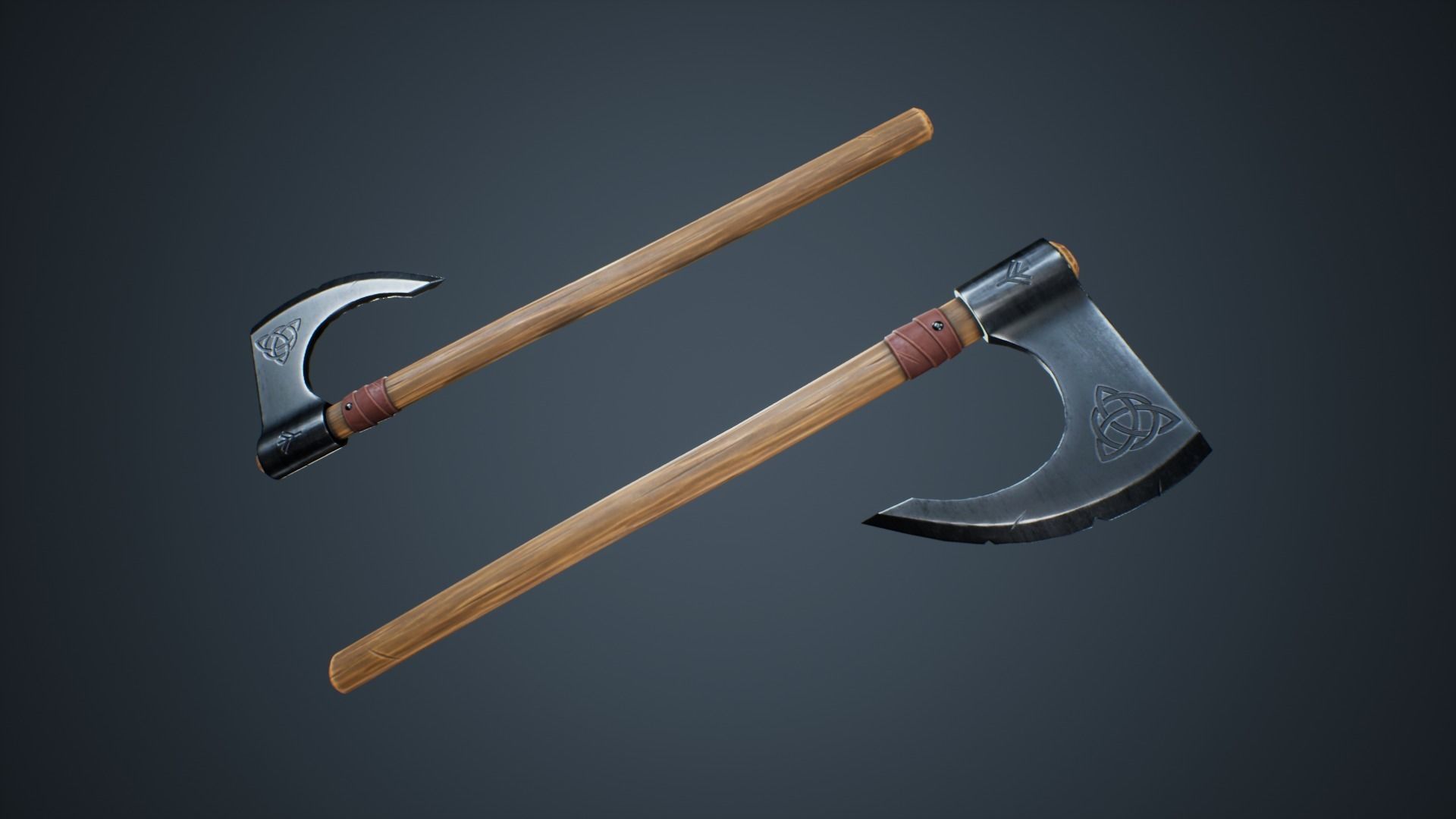 3D model Viking Weapons - Medium Axe II VR / AR / low-poly | CGTrader