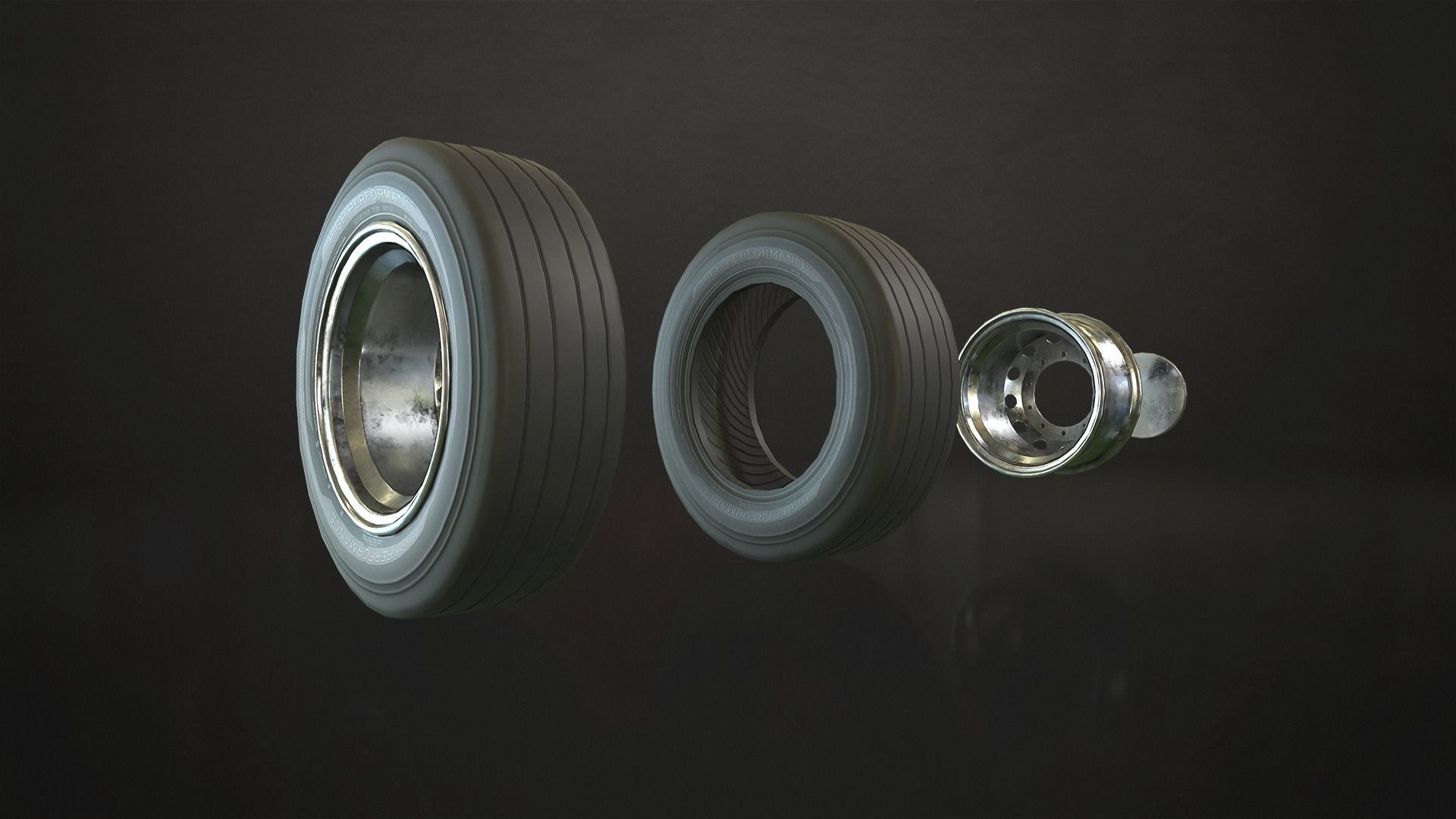 3D model Truck Wheels Rims and Tires VR / AR / low-poly | CGTrader