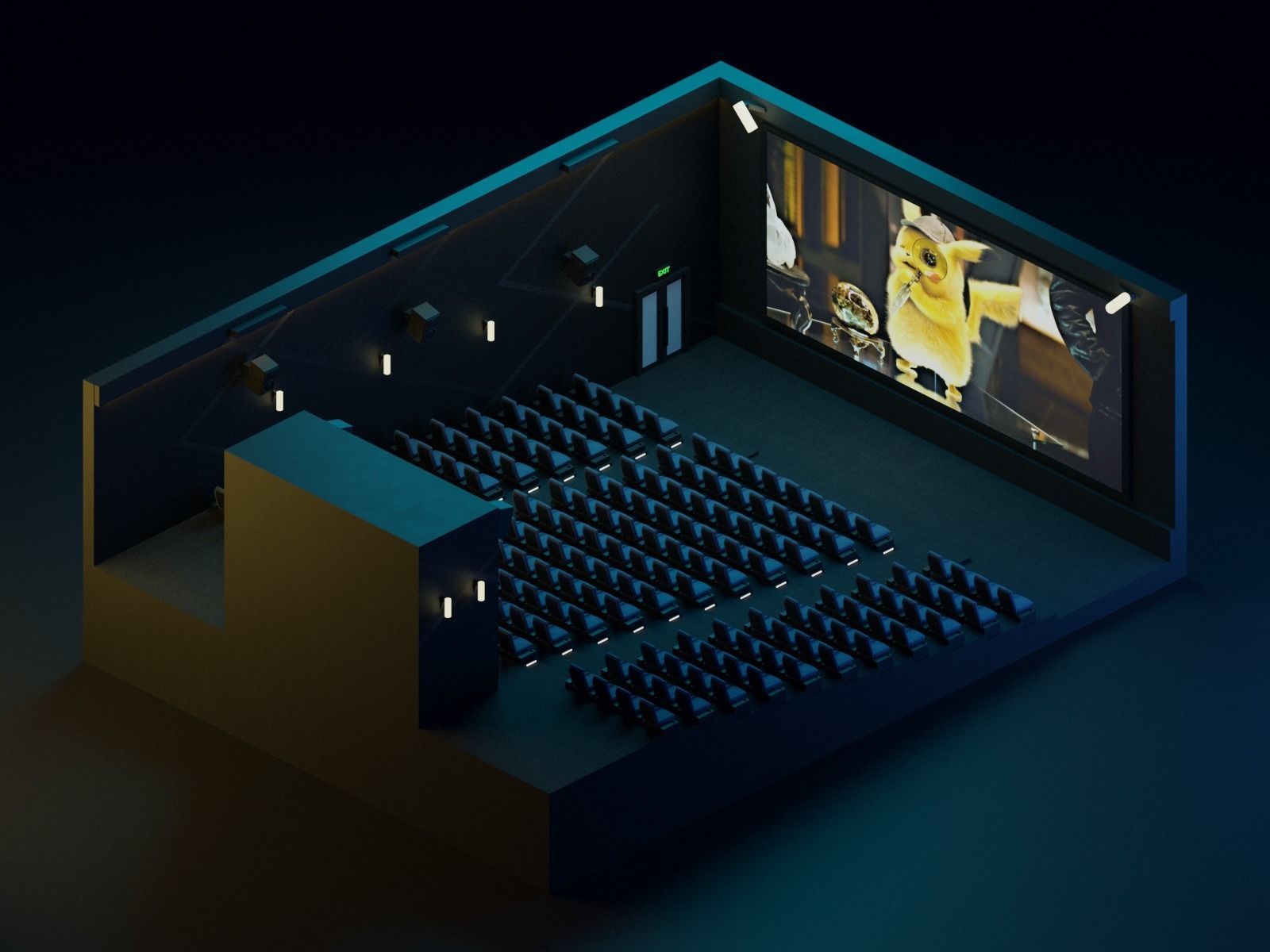 Low Poly Isometric - Cinema free VR / AR / low-poly 3D model | CGTrader