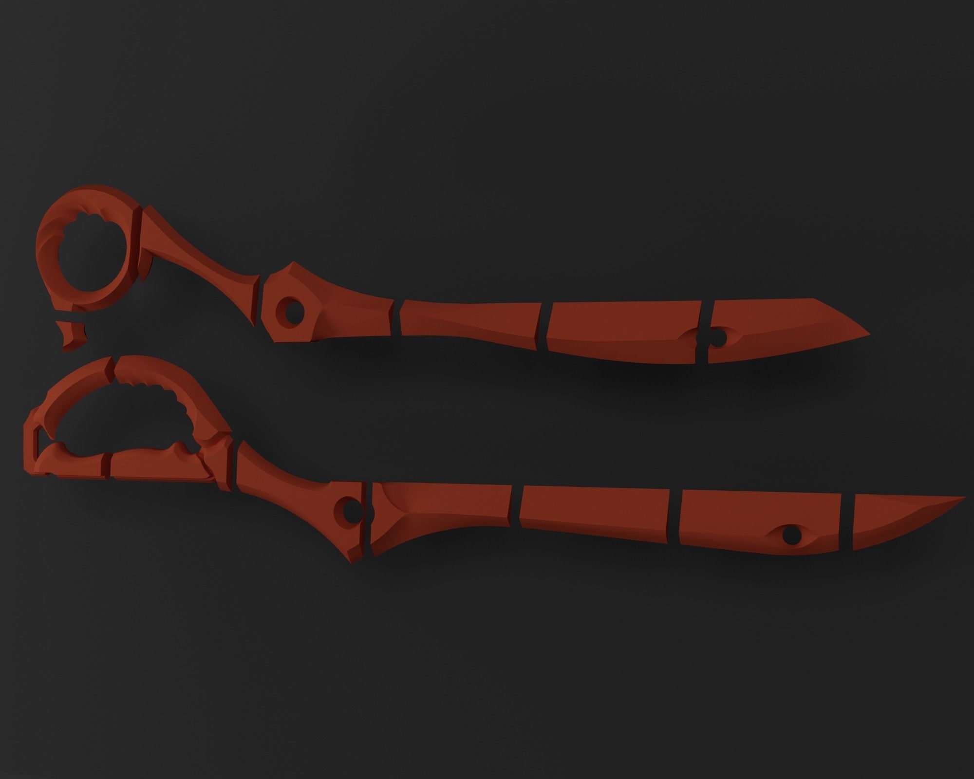 Scissor Blade Ryuko Matoi and Nui Harime Blade - Kill la Kill 3D model ...