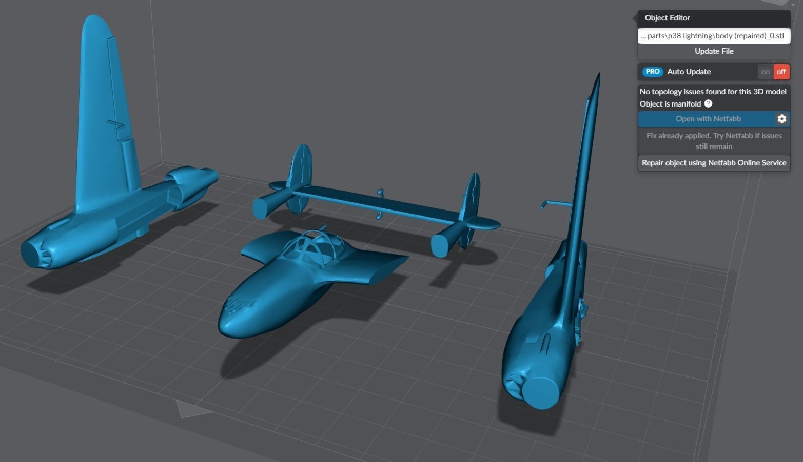 P38 Lightning Scale model 3D model 3D printable | CGTrader