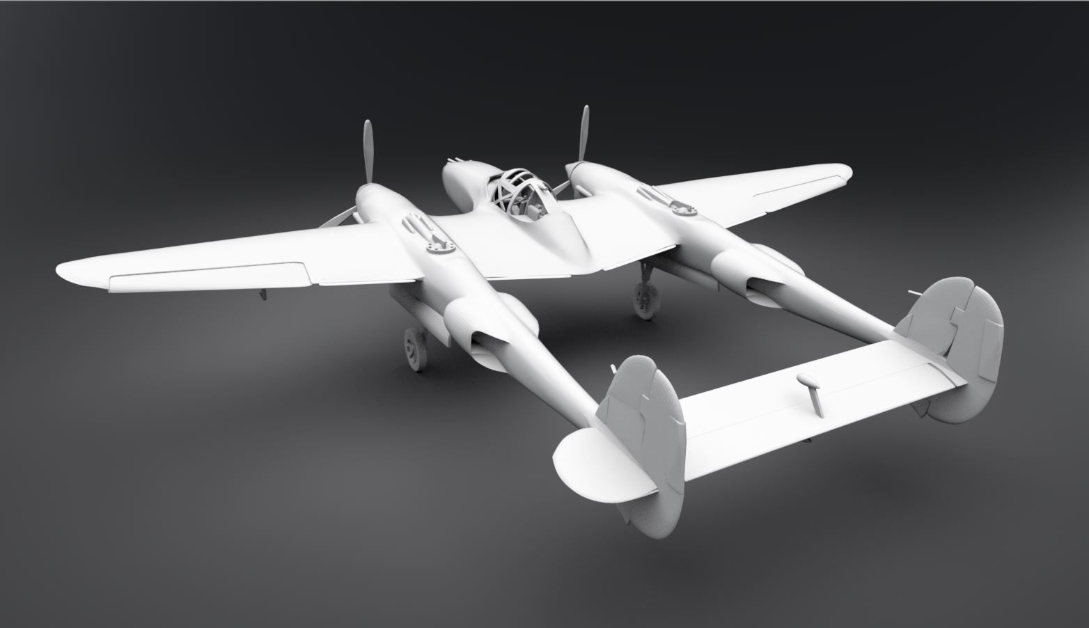 P38 Lightning Scale model 3D model 3D printable | CGTrader